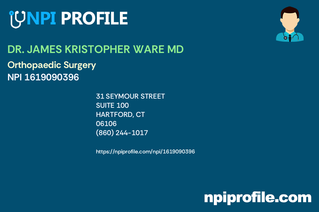 DR. JAMES KRISTOPHER WARE MD - NPI 1619090396 - Orthopaedic Surgery in ...
