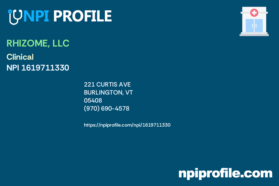 RHIZOME, LLC - Complete NPI Record 1619711330