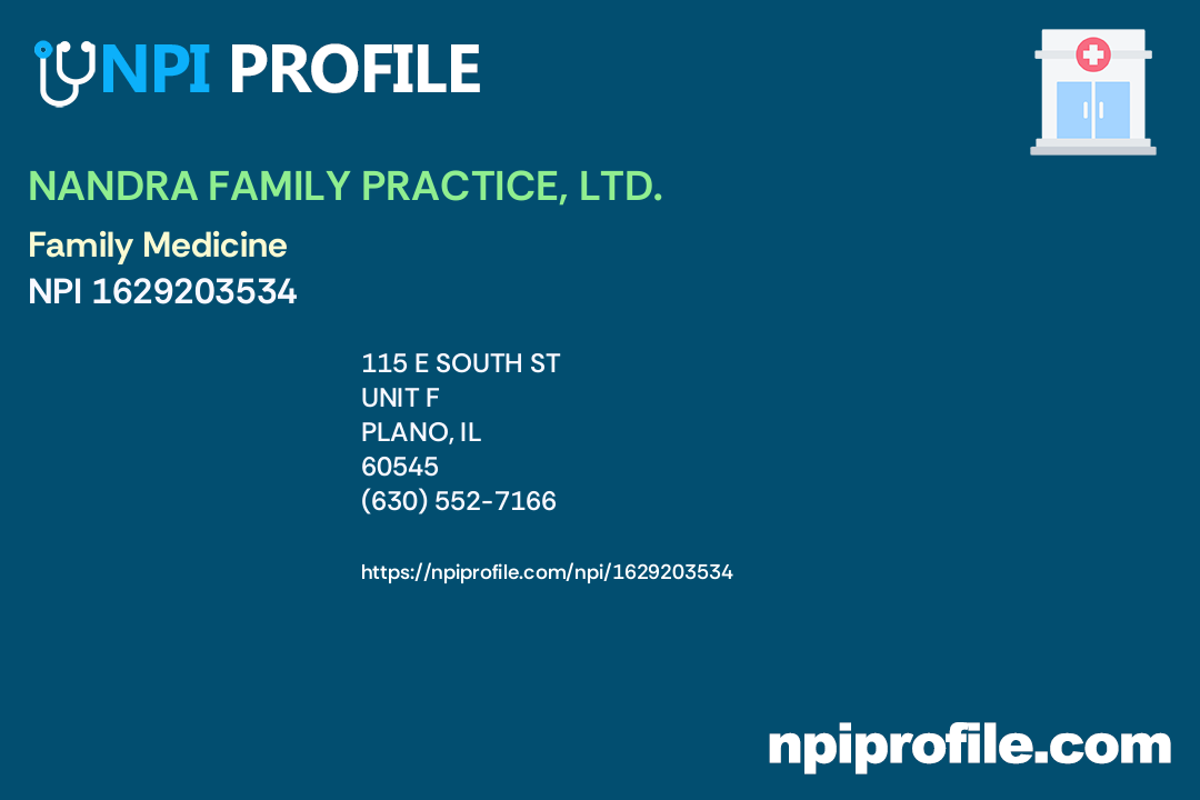 NANDRA FAMILY PRACTICE, LTD. - NPI 1629203534 - Family Medicine in ...
