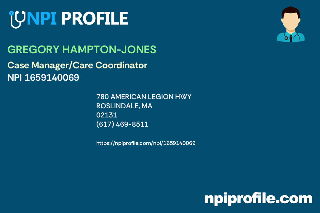 GREGORY HAMPTON-JONES - Complete NPI Record 1659140069