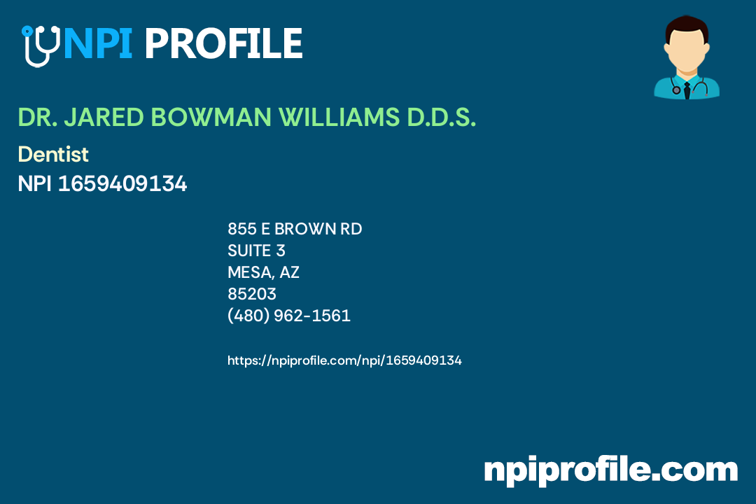 DR. JARED BOWMAN WILLIAMS D.D.S. - Accepted Health Plans and Insurance ...