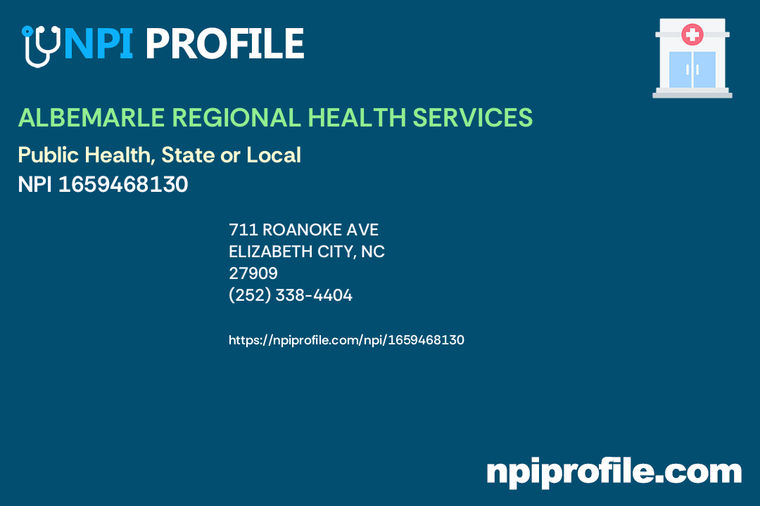 ALBEMARLE REGIONAL HEALTH SERVICES - NPI 1659468130 - Clinic/Center in ...