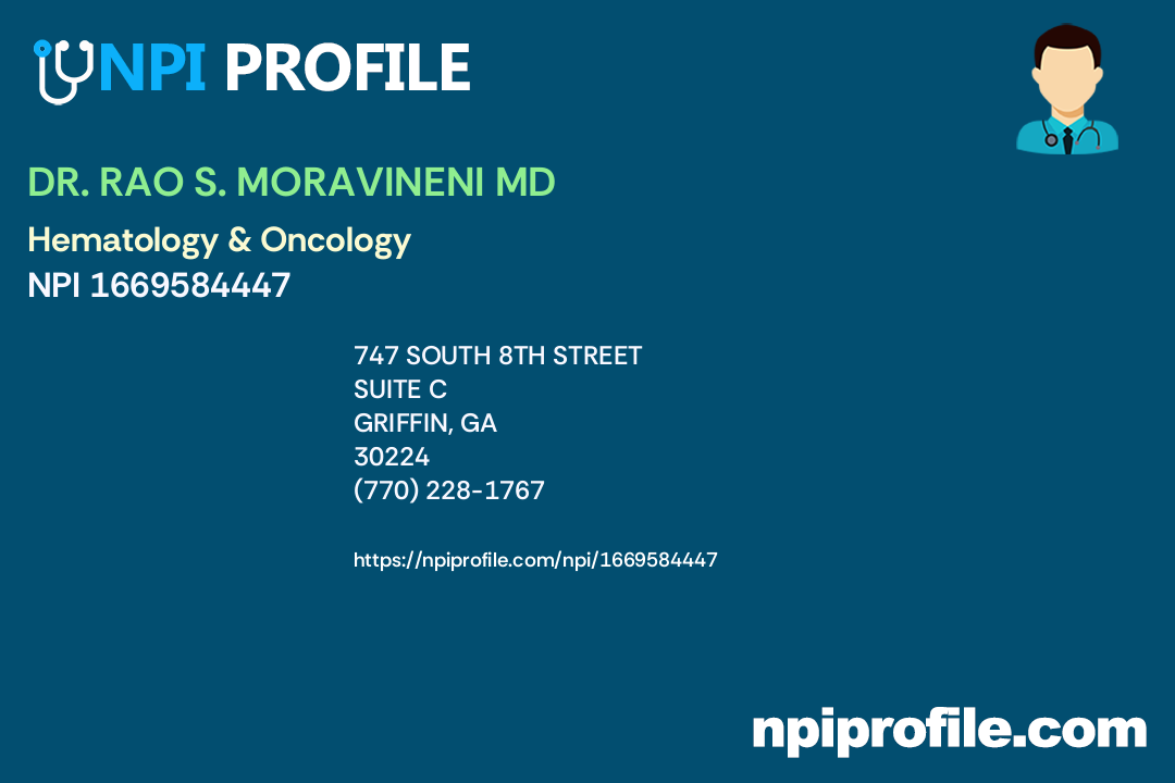 DR. RAO S. MORAVINENI MD - NPI 1669584447 - Internal Medicine in ...