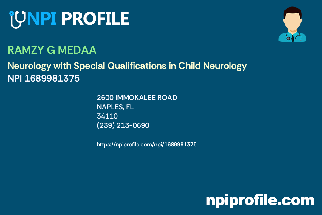 RAMZY G MEDAA - NPI 1689981375 - Psychiatry & Neurology in Naples, FL