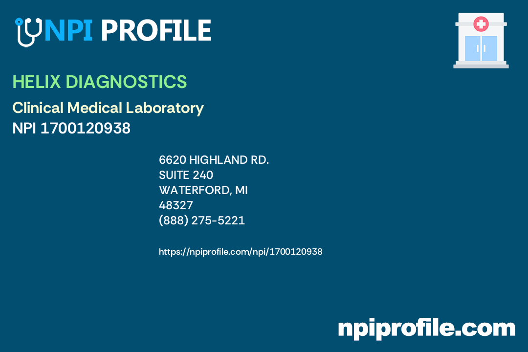 HELIX DIAGNOSTICS - NPI 1700120938 - Clinical Medical Laboratory in ...