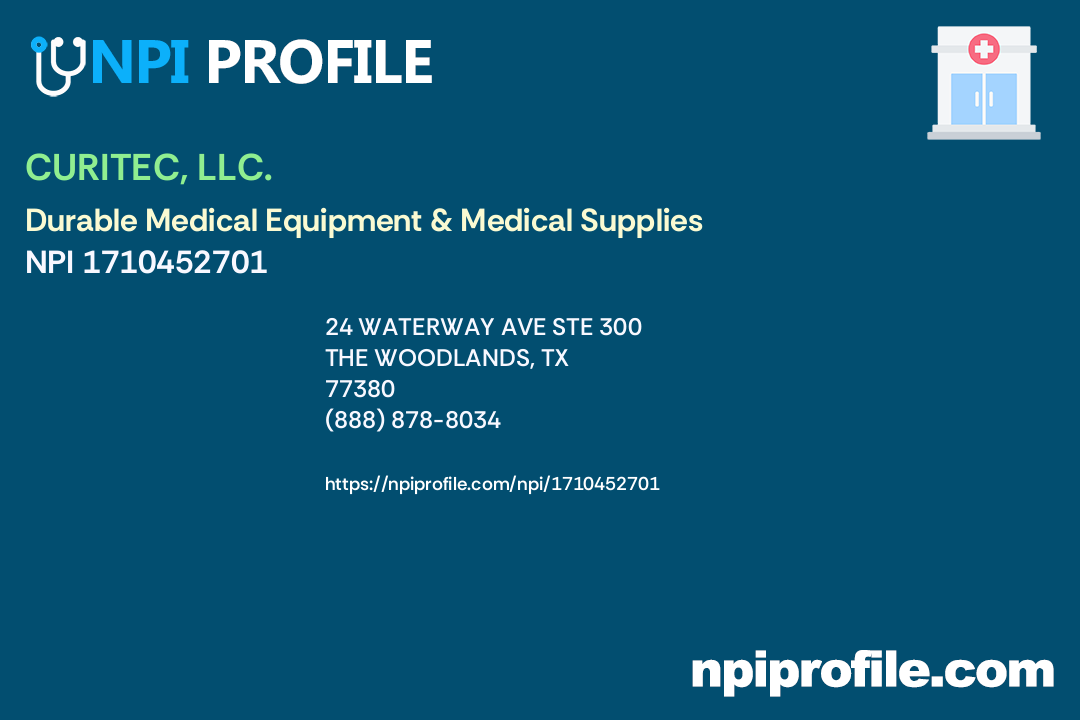 CURITEC, LLC. - NPI 1710452701 - Durable Medical Equipment & Medical ...