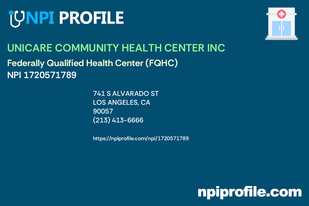 UNICARE COMMUNITY HEALTH CENTER INC - NPI 1720571789 - Clinic/Center in ...