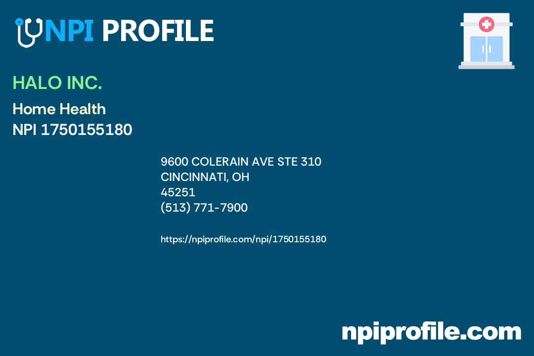 HALO INC. - NPI 1750155180 - Home Health in Cincinnati, OH