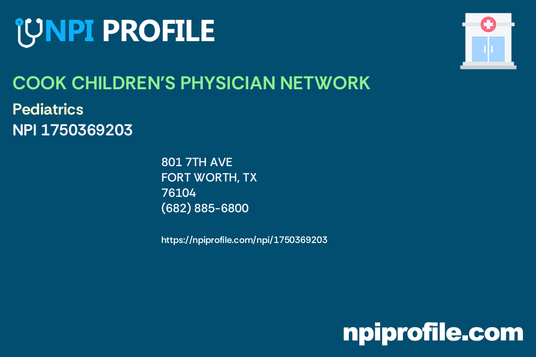 COOK CHILDREN'S PHYSICIAN NETWORK - Accepted Health Plans and Insurance ...
