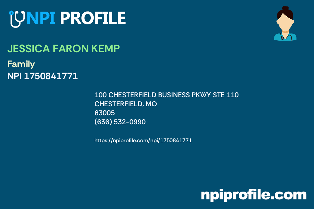 JESSICA FARON KEMP - NPI 1750841771 - Nurse Practitioner in ...
