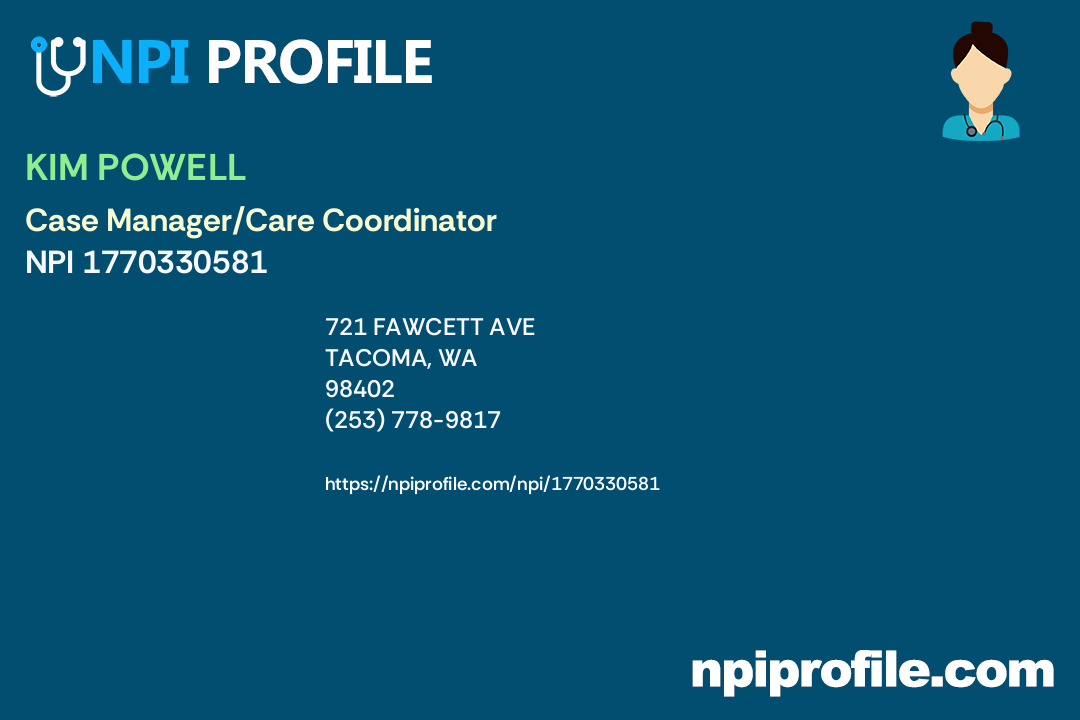 KIM POWELL - Complete NPI Record 1770330581
