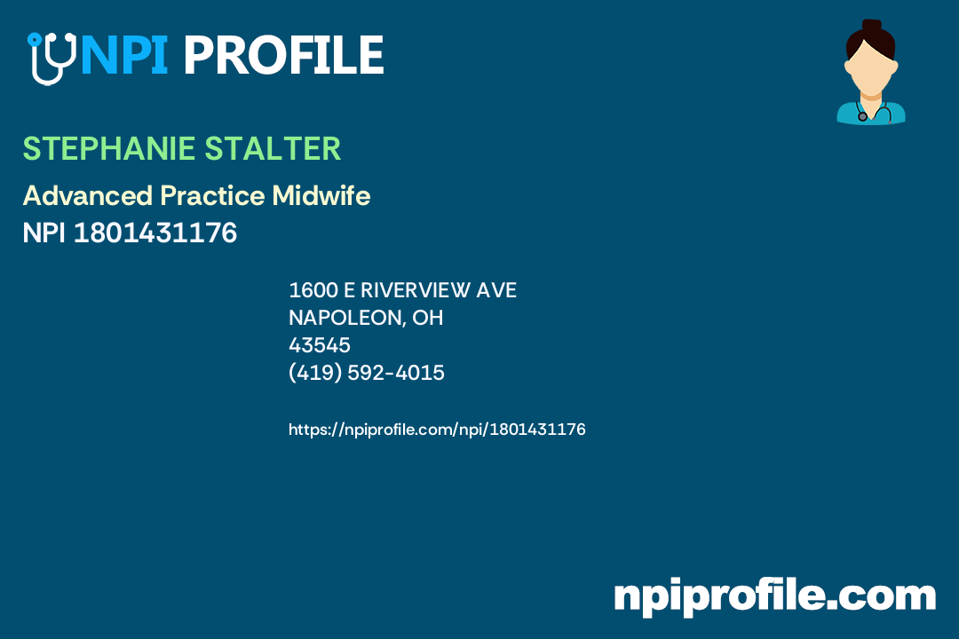 STEPHANIE STALTER - NPI 1801431176 - Advanced Practice Midwife in ...