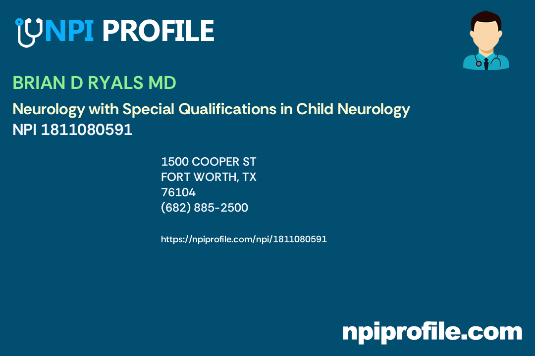 BRIAN D RYALS MD - NPI 1811080591 - Psychiatry & Neurology in Fort ...