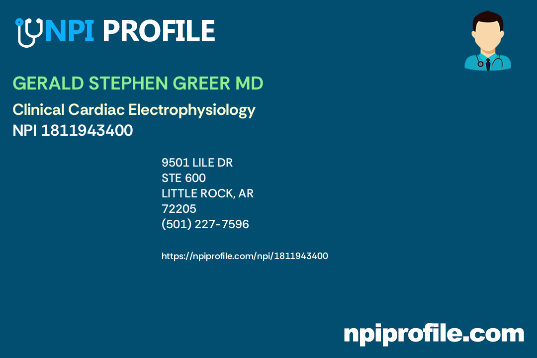 GERALD STEPHEN GREER MD - NPI 1811943400 - Internal Medicine in Little ...