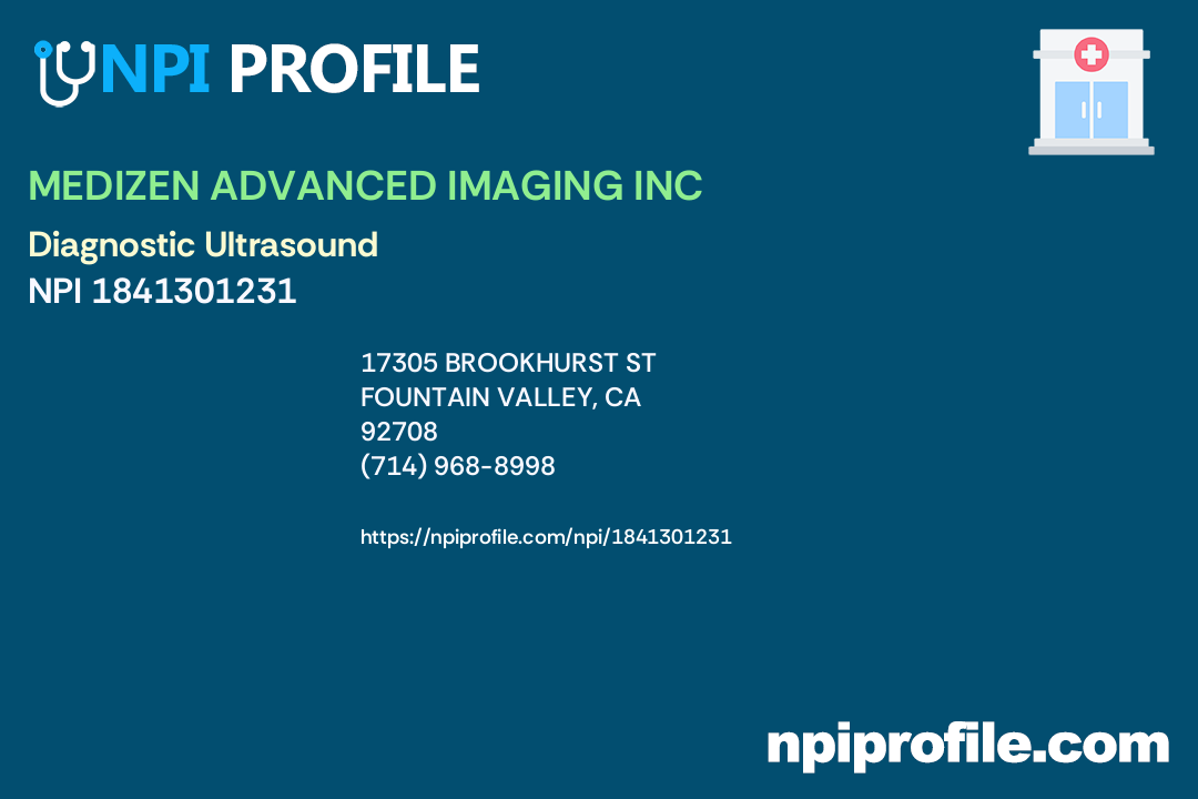 MEDIZEN ADVANCED IMAGING INC - NPI 1841301231 - Radiology in Fountain ...