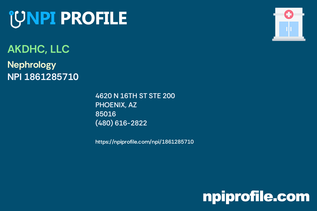 AKDHC, LLC - NPI 1861285710 - Internal Medicine in Phoenix, AZ