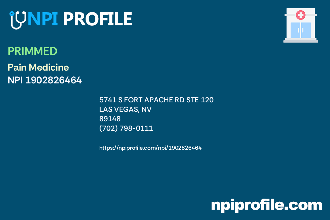 PRIMMED - NPI 1902826464 - Anesthesiology in Las Vegas, NV