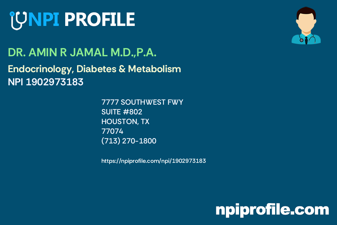 DR. AMIN R JAMAL M.D.,P.A. - NPI 1902973183 - Internal Medicine in ...