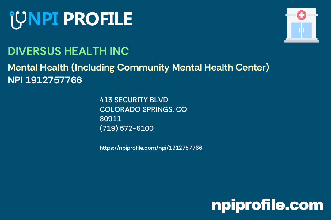 DIVERSUS HEALTH INC - NPI 1912757766 - Clinic/Center in Colorado ...