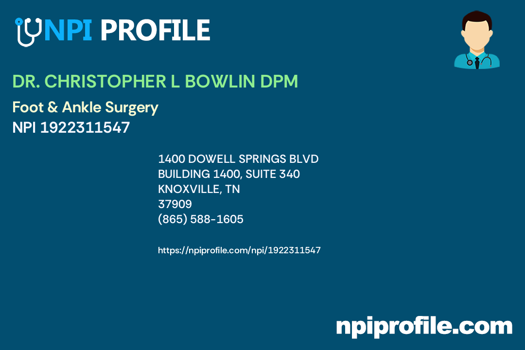 DR. CHRISTOPHER L BOWLIN DPM - Accepted Health Plans and Insurance Coverage