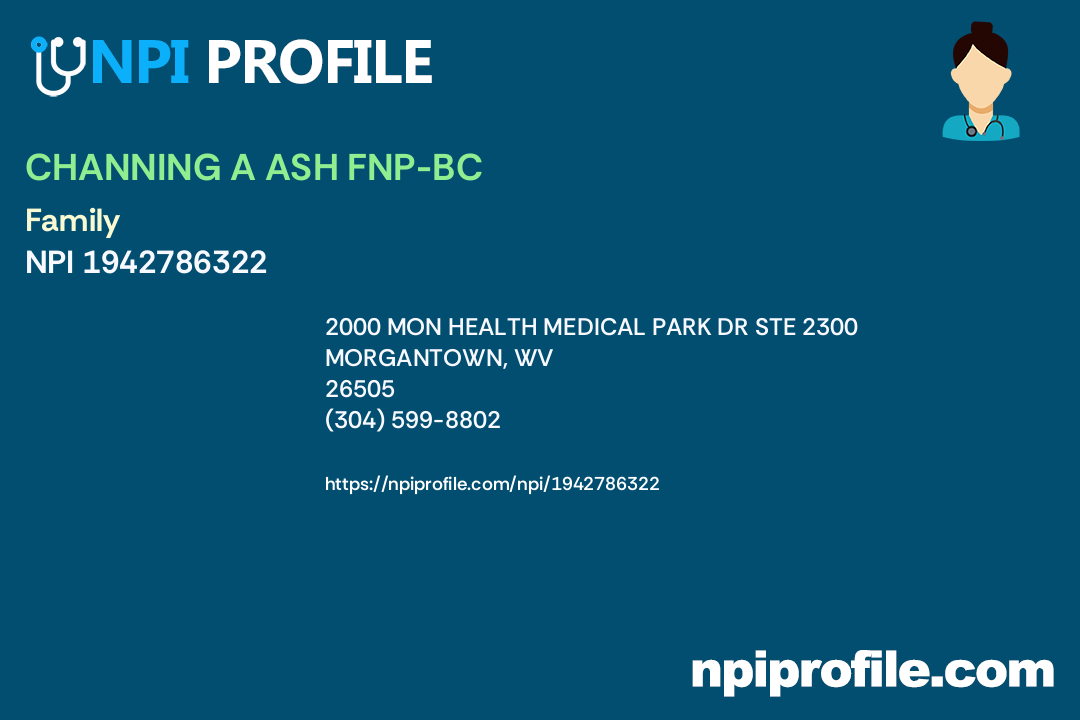 CHANNING A ASH FNP-BC - Accepted Health Plans and Insurance Coverage