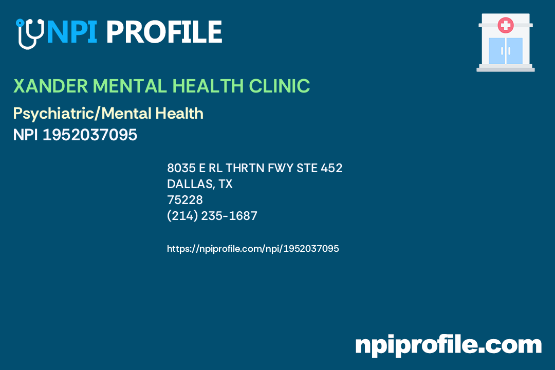 XANDER MENTAL HEALTH CLINIC - Accepted Health Plans and Insurance Coverage