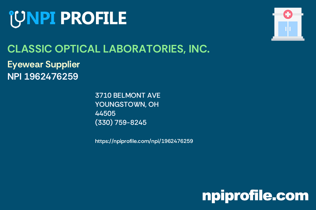 CLASSIC OPTICAL LABORATORIES, INC. - Accepted Health Plans and Insurance Coverage