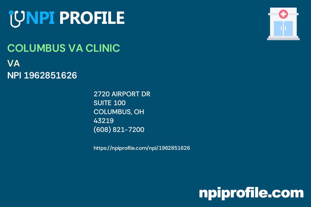 COLUMBUS VA CLINIC - NPI 1962851626 - Clinic/Center in Columbus, OH