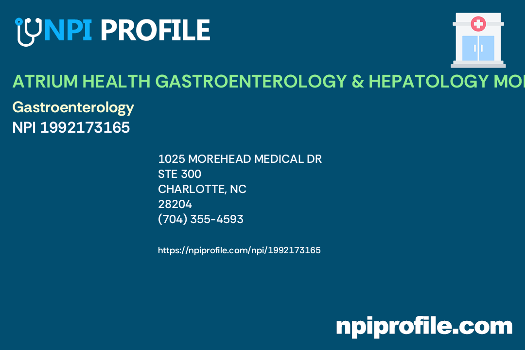 ATRIUM HEALTH GASTROENTEROLOGY & HEPATOLOGY MOREHEAD MEDICAL PLAZA ...