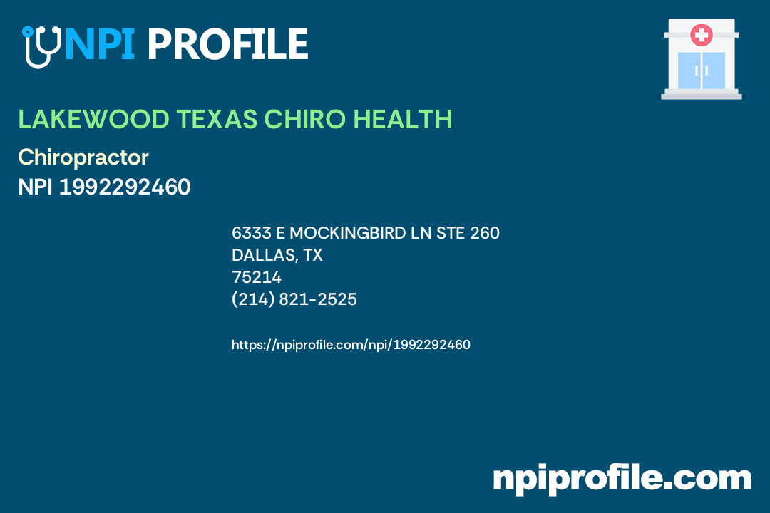 LAKEWOOD TEXAS CHIRO HEALTH - Accepted Health Plans and Insurance Coverage